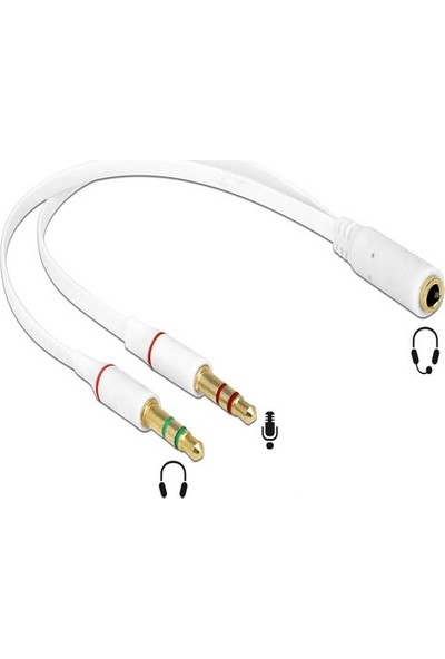 Molix MX-8006 Kulaklık Mikrofon Ayırıcı Kablo Y Splitter Kablo 2 x 3.5 mm Molix MX-8006 Kulaklık Mikrofon Ayırıcı Kablo Y Splitter Kablo 2 x 3.5 mm
