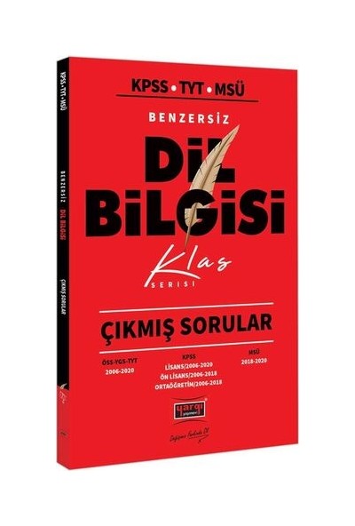 Yargı Yayınevi KPSS TYT MSÜ Benzersiz Dil Bilgisi Çıkmış Sorular Klas Serisi