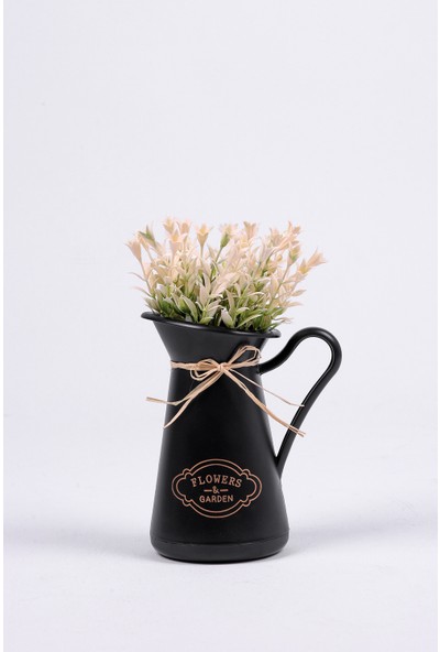 Lumiyard Italyan Vazo, Hasır Ipli, Siyah