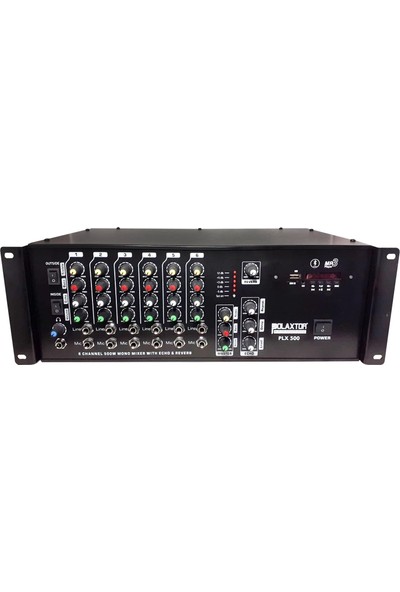 Polaxtor PLX-500 Küp Mixer Anfi 6 Kanal 500W Eko/bt/usb/sd/uk/fm