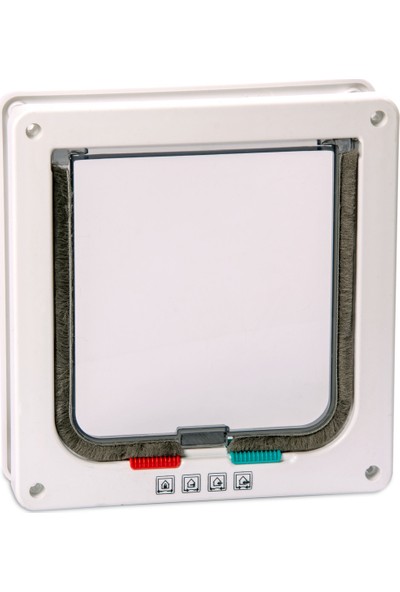 Karlıe 4 Yön Kilitli Kedi Kapısı 19,2 x 20 cm Beyaz