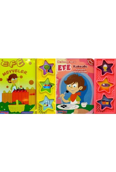 Efe Sesli Kitaplar 2 Kitap Set (Meyveler-Kahvaltı) Efe Sesli Kitaplar 2 Kitap Set (Meyveler-Kahvaltı)