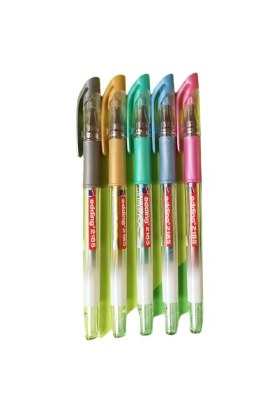 Edding 2185 5 Renk Jel Mürekkepli Metalik Kalem Seti Edding 2185 5 Renk Jel Mürekkepli Metalik Kalem Seti