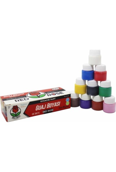 Red Rose Guaj Boya 25 ml 10 Renk Red Rose Guaj Boya 25 ml 10 Renk