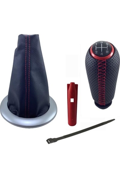 Vts Körük Renault Megane 2 Vites Körüğü ve Deri Topuzu Delikli Deri Kırmızı Dikiş + Deri Topuz Kırmızı Kapak Vts Körük Renault Megane 2 Vites Körüğü ve Deri Topuzu Delikli Deri Kırmızı Dikiş + Deri Topuz Kırmızı Kapak