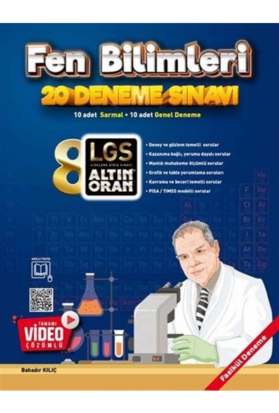 Palme Yayınları LGS Altın Oran Fen Bilimleri 20 Deneme Sınavı