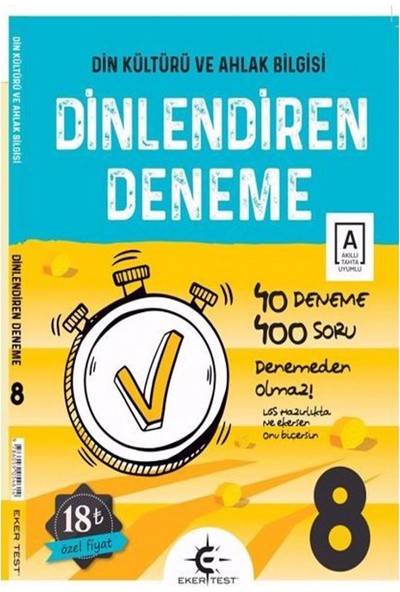 Eker Test Yayınları 8. Sınıf LGS Dinlendiren Deneme Eker Test Yayınları 8. Sınıf LGS Dinlendiren Deneme
