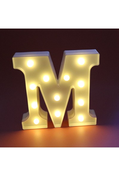 Orijinaldükkan Dekoratif LED Işıklı M Harfi
