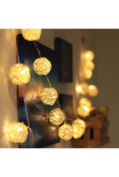 Orijinaldükkan 2 Metre LED Işıklı Bambu Rattan Top Dizeleri Pilli Aydınlatma Ev Dekorasyonu Orijinaldükkan 2 Metre LED Işıklı Bambu Rattan Top Dizeleri Pilli Aydınlatma Ev Dekorasyonu