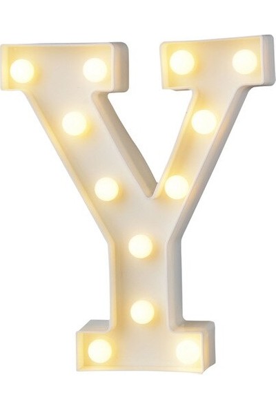 Orijinaldükkan Dekoratif LED Işıklı Y Harfi