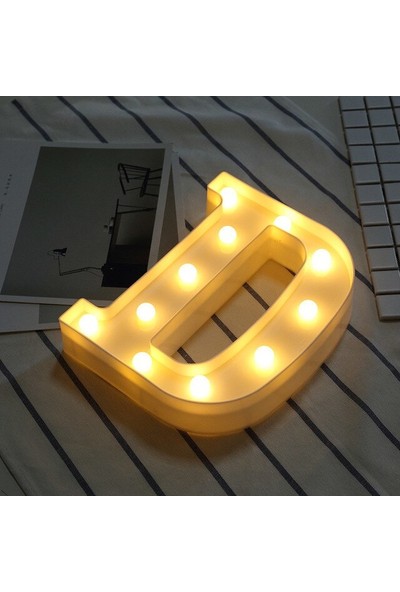 Orijinaldükkan Dekoratif LED Işıklı D Harfi