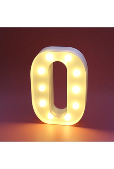 Orijinaldükkan Dekoratif LED Işıklı O Harfi