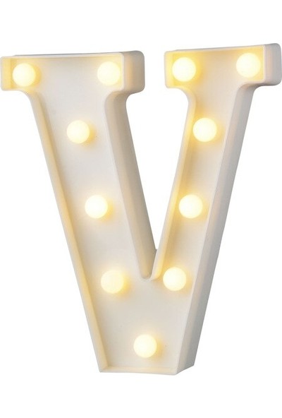 Orijinaldükkan Dekoratif LED Işıklı V Harfi