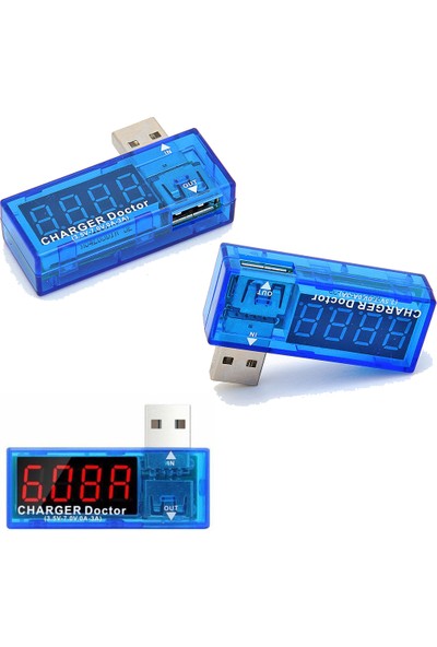 Gbovs USB Tester USB Voltmetre Ampermetre Akım Ölçer LED Göstergeli Gbovs USB Tester USB Voltmetre Ampermetre Akım Ölçer LED Göstergeli