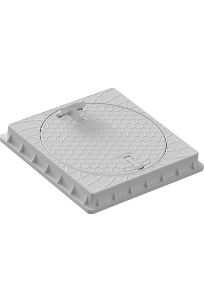 Luxwares Ø 400 mm Kare El Tutamaklı Plastik Rögar Menhol Kapak ve Çerçeve Luxwares Ø 400 mm Kare El Tutamaklı Plastik Rögar Menhol Kapak ve Çerçeve