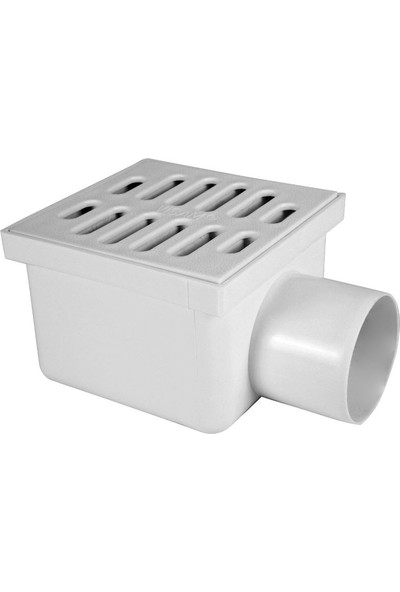 Visam Çamur Kovalı Yer Sifonu (15X15) Yandan Çıkışlı Ø70