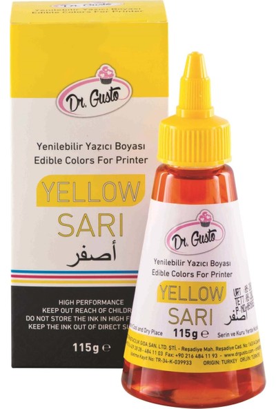 Dr.gusto 115 gr Yazıcı Boyası Sarı