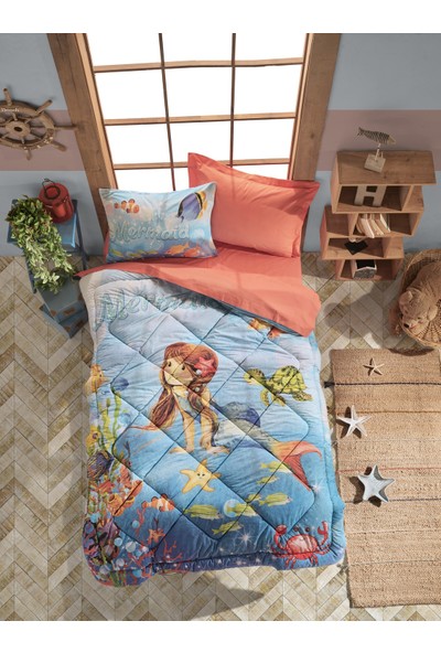 Cotton Box Junior Tek Kişilik Uyku Seti Mermaid Mercan Cotton Box Junior Tek Kişilik Uyku Seti Mermaid Mercan