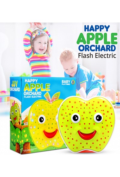 Müzikli - Projektörlü Oyuncak Çarp & Dön Özellikli Happy Apple Müzikli - Projektörlü Oyuncak Çarp & Dön Özellikli Happy Apple