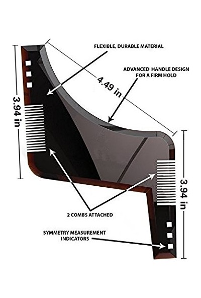 Beard Bea Sakal Şekillendirici Tarak - Siyah