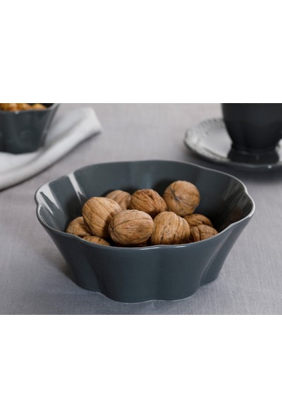 English Home Viyana Porselen Çerezlik 18 cm Antrasit