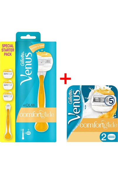 Gillette Venus Fırsat Paketi Comfortglide Olay Kadın Tıraş Makinesi + 5 Yedek Tıraş Bıçağı Gillette Venus Fırsat Paketi Comfortglide Olay Kadın Tıraş Makinesi + 5 Yedek Tıraş Bıçağı