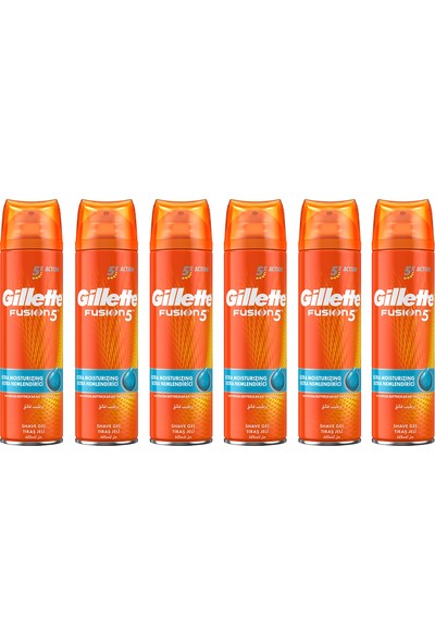 Gillette Fusion Ultra Nemlendirici Tıraş Jeli 200 ml x 6\'lı Paket