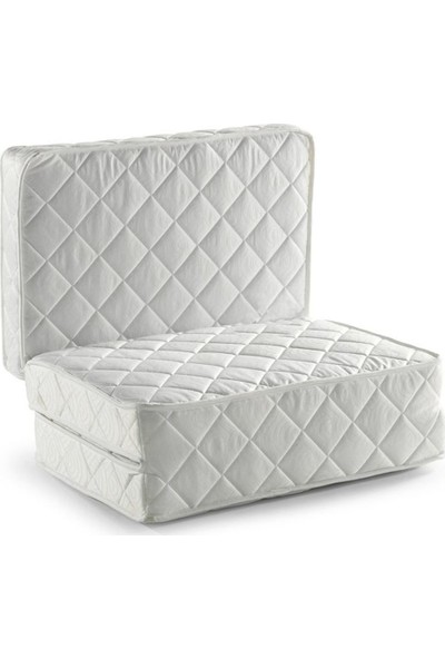 Adoze Home Tek Kişilik Katlanır Yaylı Yatak 90 x 190 cm Beyaz