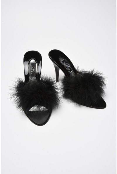 Kadın Siyah Gelin Çeyiz Terliği