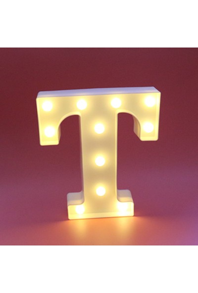 Orijinaldükkan Dekoratif LED Işıklı T Harfi