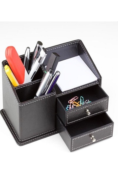 Gen-Of MK-144 Med Suni Deri Çekmeceli Kalemlik