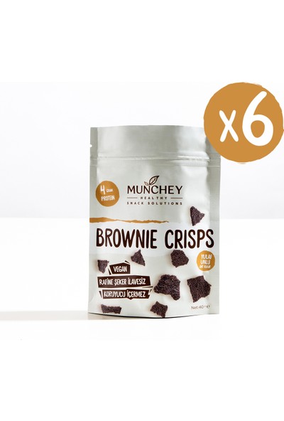 Munchey 6'lı Brownie Crisps 240 gr