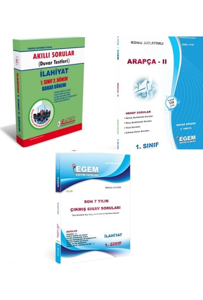 İlkumut Yayınları İlahiyat 1. Sınıf 2. Yarıyıl Konu Anlatımlı + Çıkmış Sorular Seti Tüm Dersler Bahar
