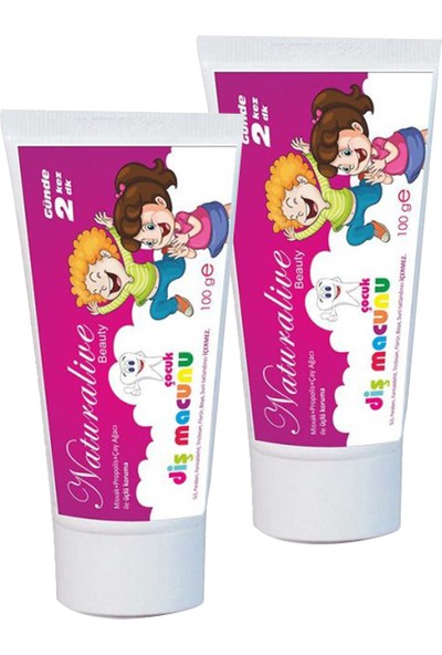 Naturalive Florürsüz Çocuk Diş Macunu 75ML X2