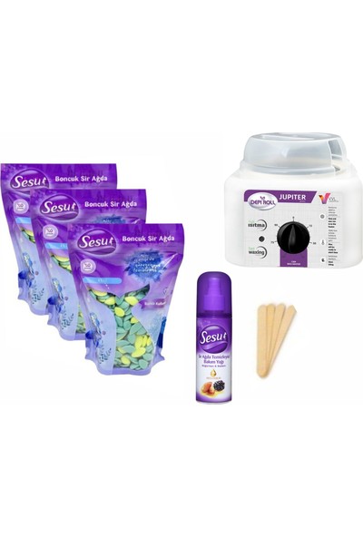 Sesu Boncuk Ağda Killi 250 ml x 3 + DEPIROL Ağda Kazanı Seti Sesu Boncuk Ağda Killi 250 ml x 3 + DEPIROL Ağda Kazanı Seti