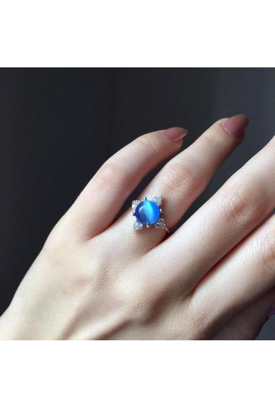 Sanya Takı Kadın Doğal Taş Gümüş Yüzük