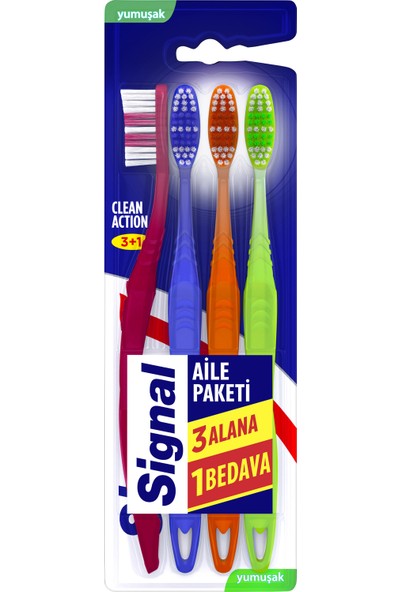 Signal Premium Action 3+1 Diş Fırçası