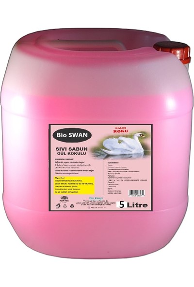 Sıvı El Sabunu Gliserinli Gül Kokulu Kremli 5 Litre