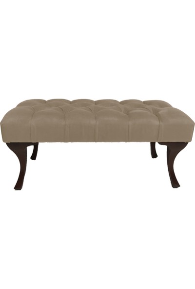 Ünüvar Konsept Puf Bench Kapitoneli - Ceviz Renk Ayak
