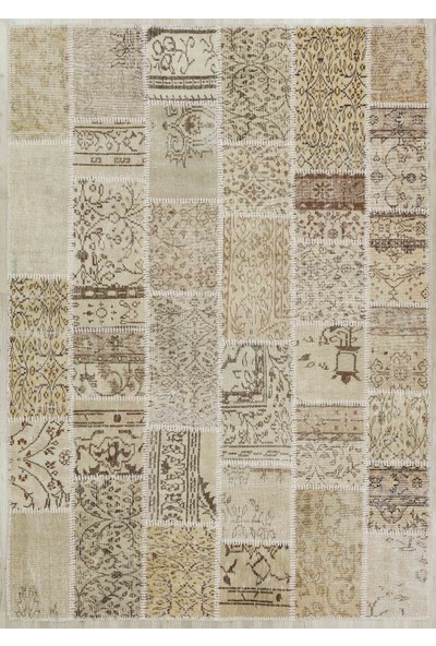 Efes Trend Krem Rengi & Bej Klasik Patchwork Halı Efes Trend Krem Rengi & Bej Klasik Patchwork Halı