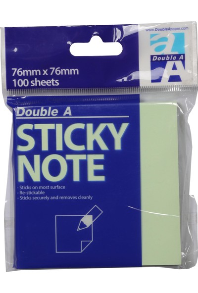 Double A Yapışkanlı Not Kağıdı Açık Yeşil Double A Yapışkanlı Not Kağıdı Açık Yeşil