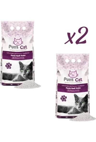 Pum Cat Topaklanan Kedi Kumu, 10 Litre, Kokusuz 5x2
