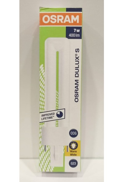 Osram Kompak Ampul G23 7W/830 Dulux-S Warm White Osram Kompak Ampul G23 7W/830 Dulux-S Warm White