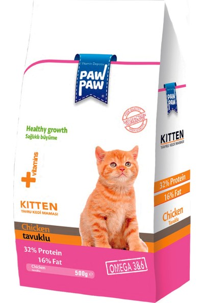 Pawpaw Yavru Kedi Maması Tavuklu 500 G Pawpaw Yavru Kedi Maması Tavuklu 500 G