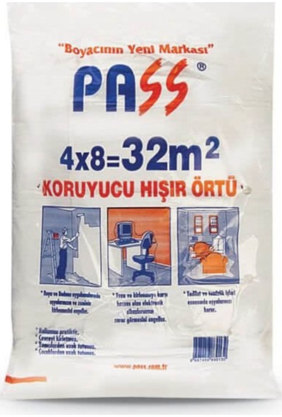 Pass Naylon ( Hışır ) Koruma Örtü 4 x 8 = 32 M2