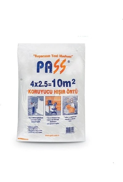 Pass Naylon ( Hışır ) Koruma Örtü 4 x 2,5 = 10 M2 Pass Naylon ( Hışır ) Koruma Örtü 4 x 2,5 = 10 M2