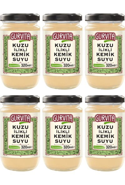 Gurvita Kuzu Ilikli Kemik Suyu 320 ml 6' Lı Gurvita Kuzu Ilikli Kemik Suyu 320 ml 6' Lı