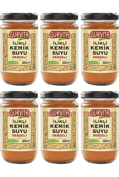 Gurvita Ilikli Kemik Suyu Sebzeli 320 ml 6' Lı Gurvita Ilikli Kemik Suyu Sebzeli 320 ml 6' Lı