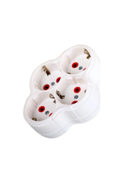 Fetih Dörtlü Topraklı Fişli Golyat Priz 101-04