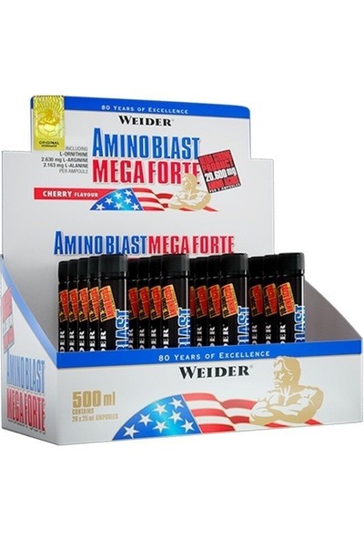 Weider Amino Liquid Mega Forte (13,900 mg/ampul - 20 ampul/kutu) Weider Amino Liquid Mega Forte (13,900 mg/ampul - 20 ampul/kutu)